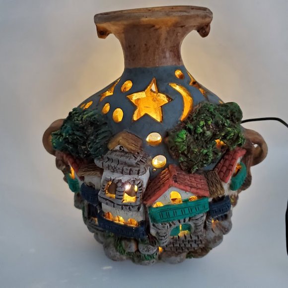 Hand Crafted | Art | Peruvian Village Pottery Wall Pocket Luminary ...